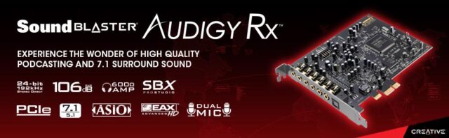 Creative Sound Blaster Audigy RX 7.1 | High-Performance PCIe Sound Card